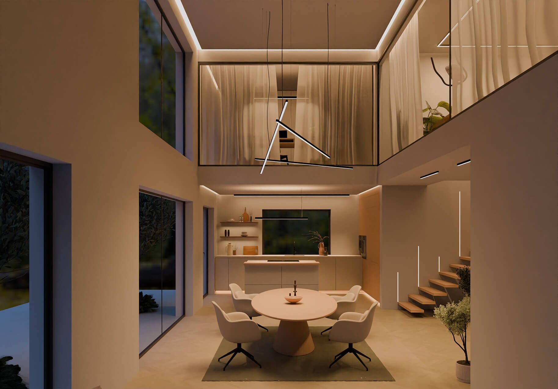 Kreative Nutzung von LED-Streifen in der Wohnraumg