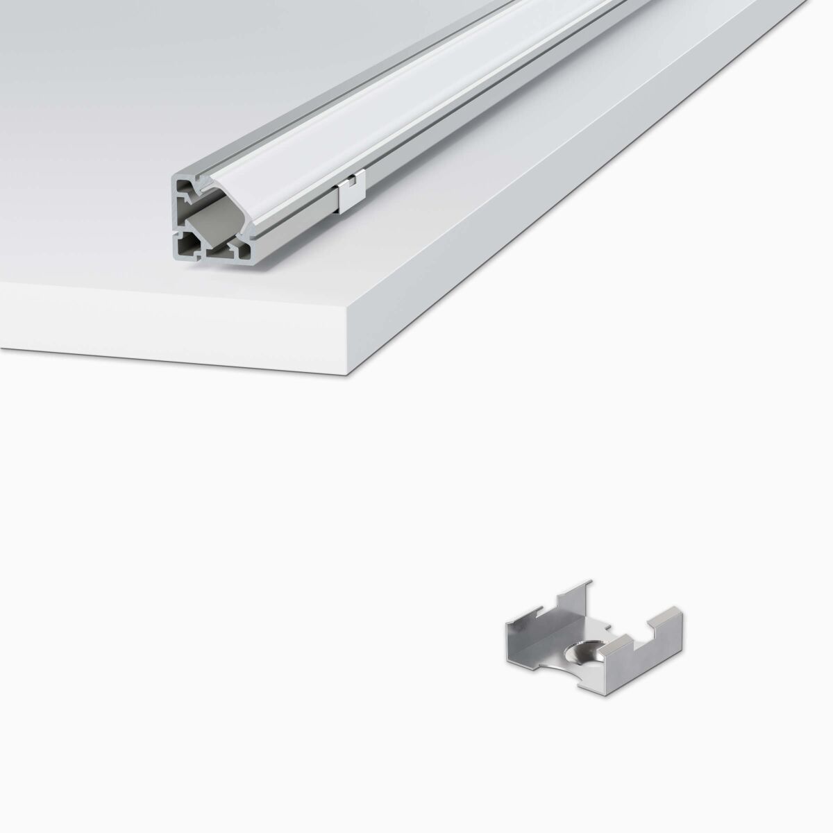 LED Alu Eckprofil mit 45° Abstrahlwinkel | bis 300, 7,75