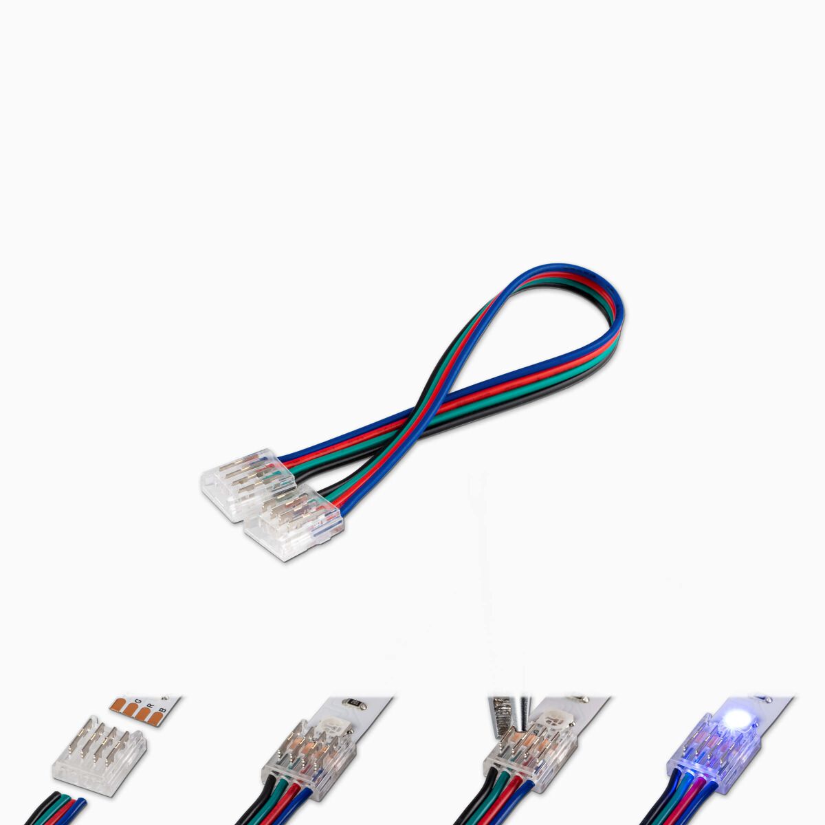 Schnellverbinder für LED RGB Strips mit Leitung, 1,69