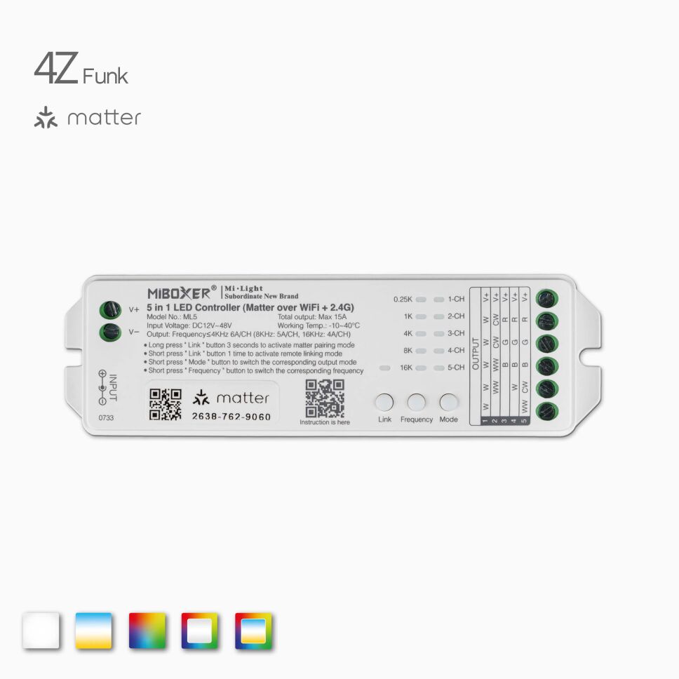 RGBW LED Controller für farbiges und weißes Licht
