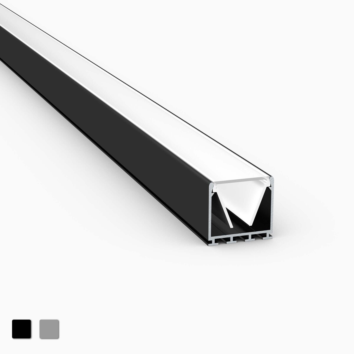 LED Alu Profil für bis zu 2 Streifen a 10mm Breite, 10,25